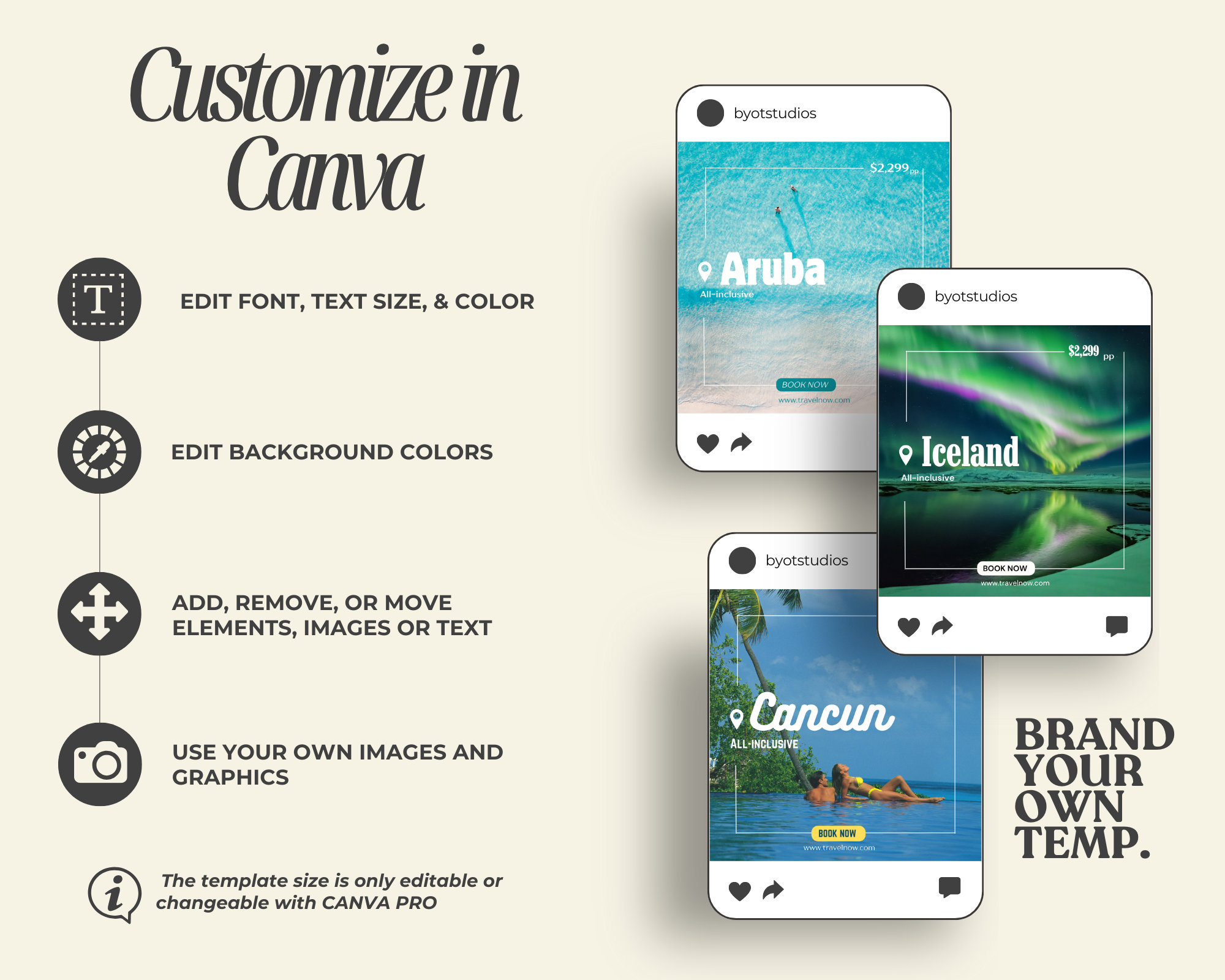 Travel Agent Templates Canva Templates Instagram Post Instagram Stories ...