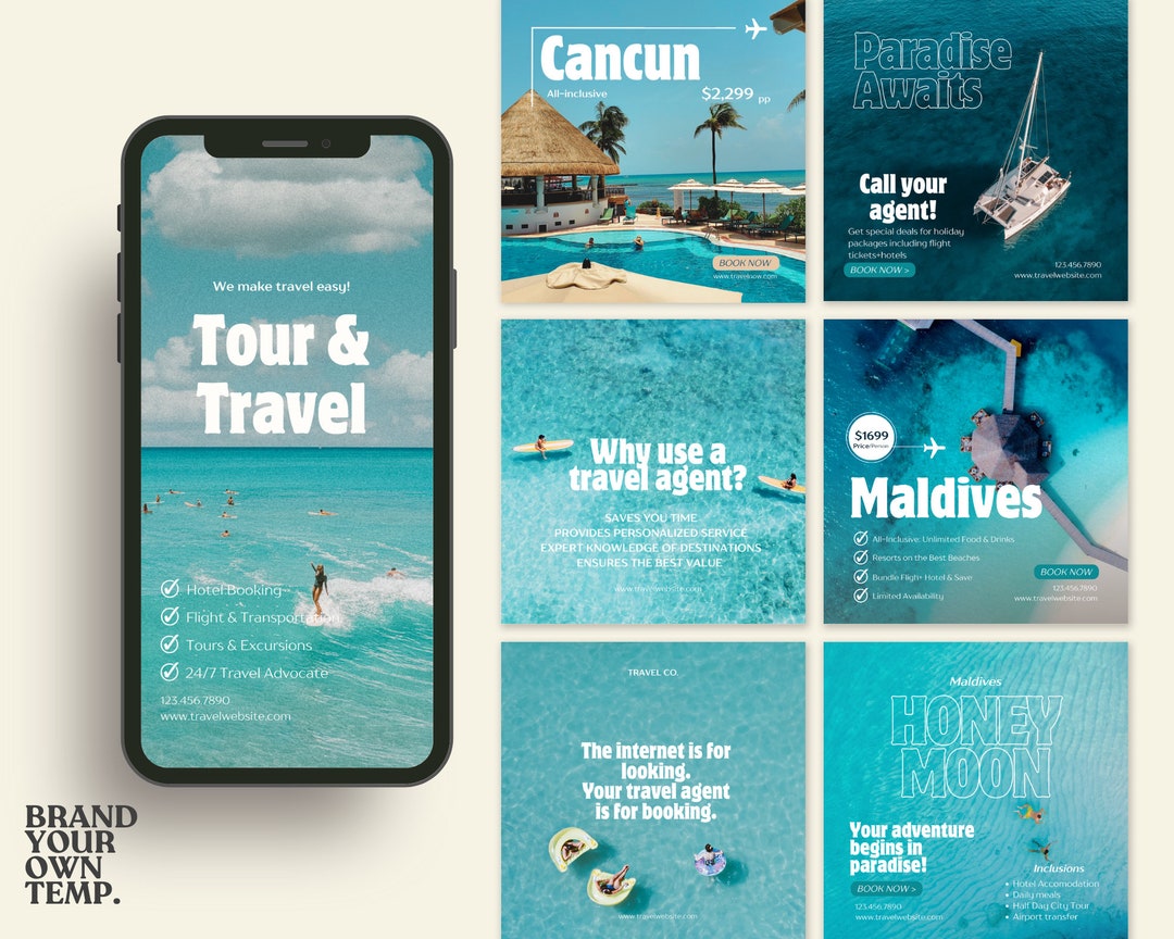 Travel Agent Templates | Canva Templates | Instagram Post | Instagram ...