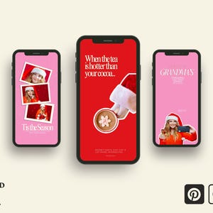 XMAS Christmas Instagram Canva Templates - Festive Social Media Post ...