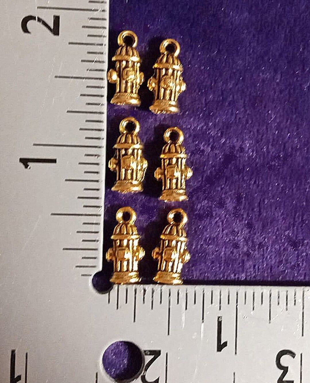 6 FIRE HYDRANT CHARMS With Rings. Antique Gold. Pack of 6 Pieces. - Etsy
