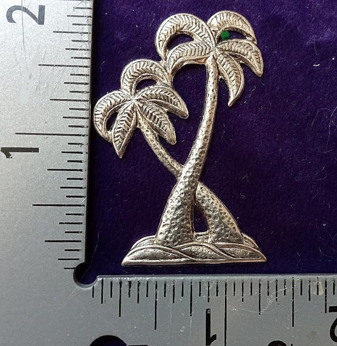 1 SILVER PALM TREE Embellishment. Pack of 1 Piece. - Etsy