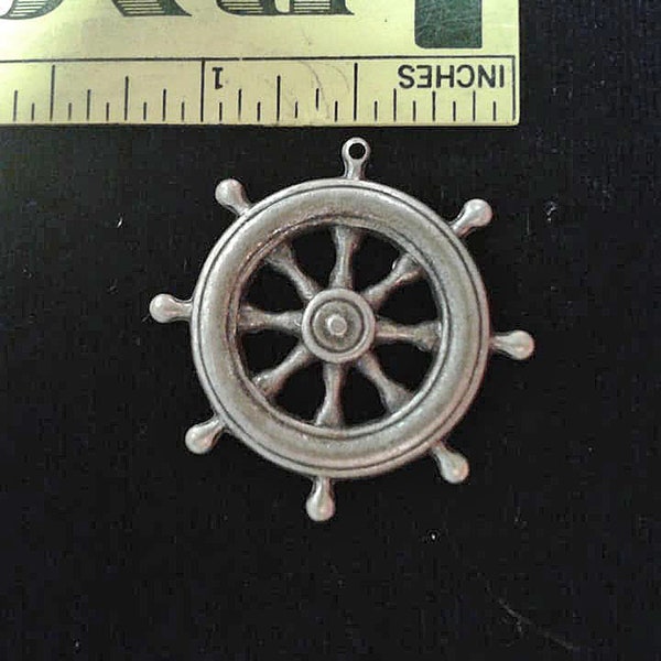 Ship Wheel Charm - Etsy