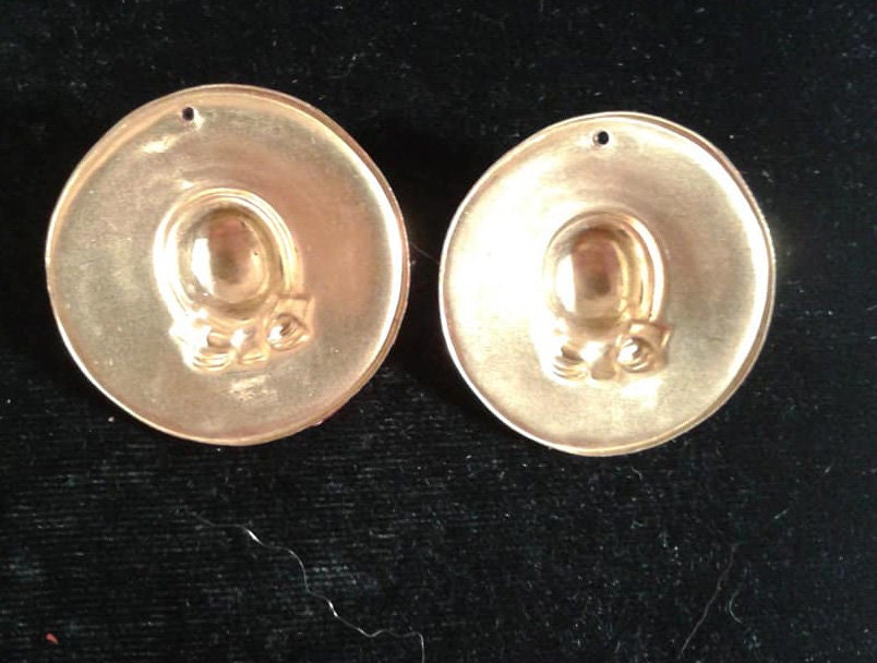 6 RED HAT Charms/pendants . Large Wide Brim.enamel Paint on Brass.3 ...