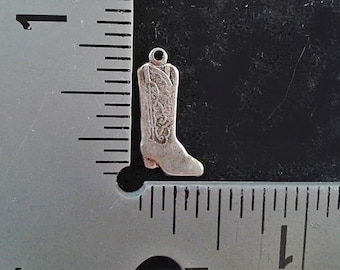 50pcs Cowboy Boot Charms Shoe Charms Antique Silver Tone 17x12mm Cf1901 ...