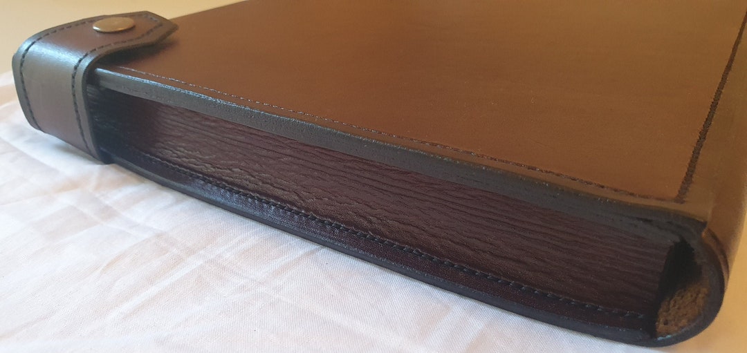 Handmade Leather Document Folder, Holds A4 Size Paper And/or a Small ...