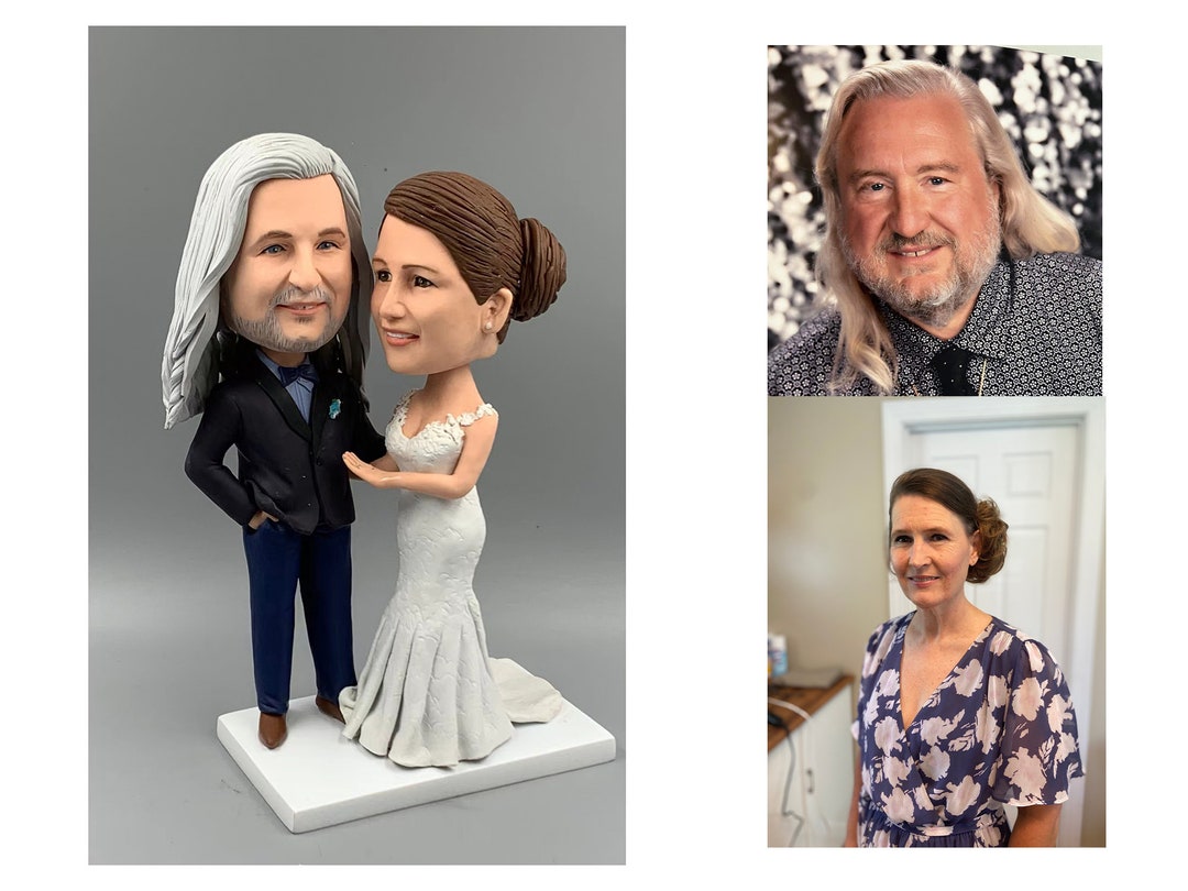 Custom Bobblehead Wedding Cake Topper, Personalized Wedding Cake ...