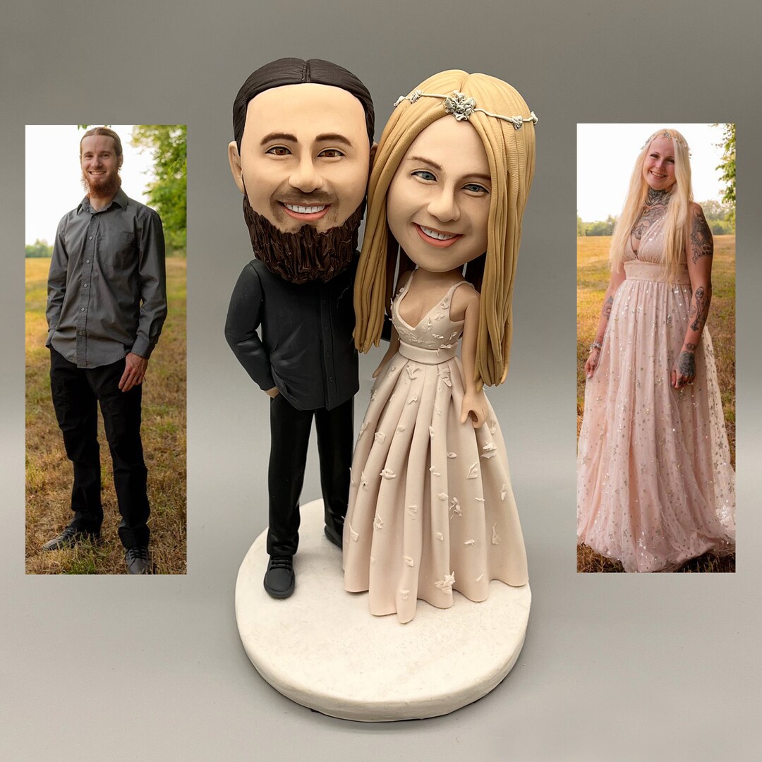 Custom Bobblehead Wedding Cake Topper, Personalized Wedding Cake ...