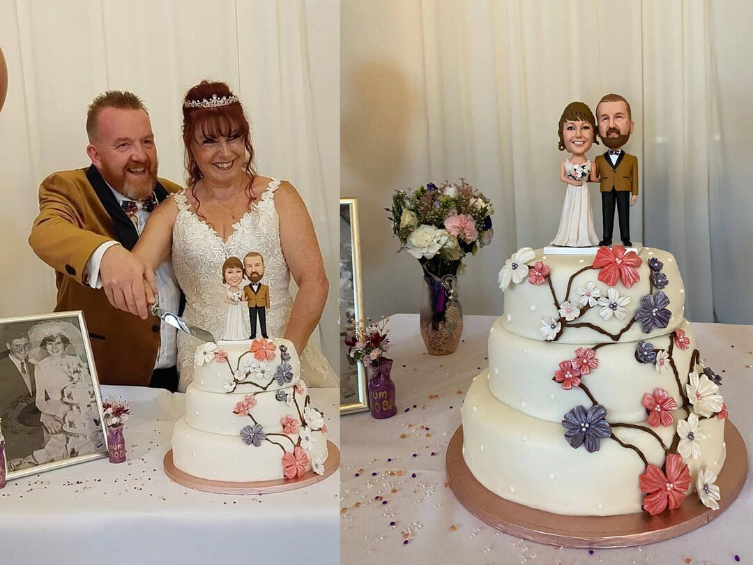 Custom Bobblehead Wedding Cake Topper, Personalized Wedding Cake ...