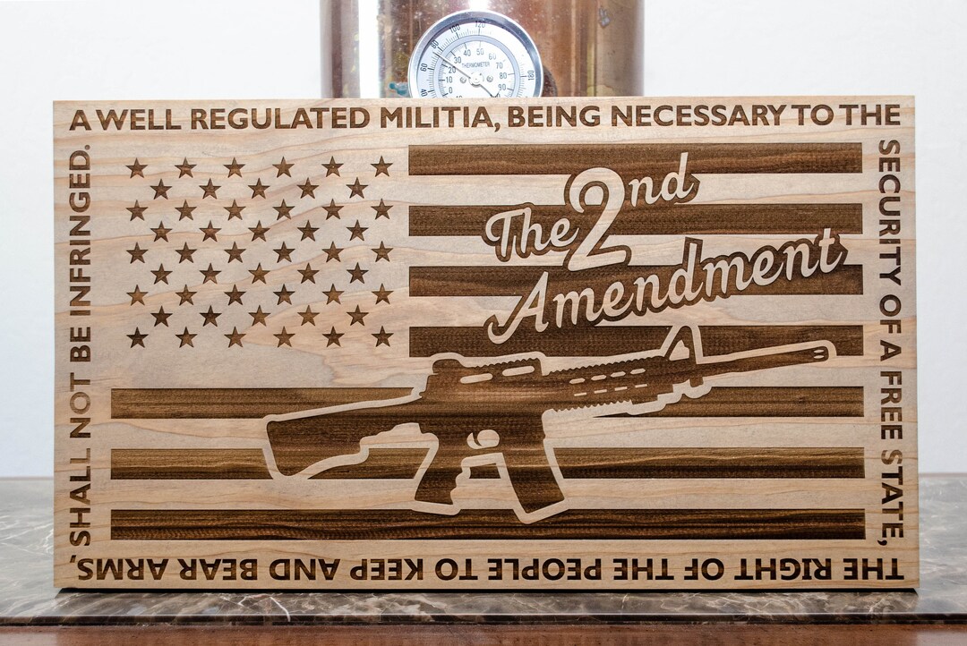 2nd Amendment American Flag Sign - Etsy