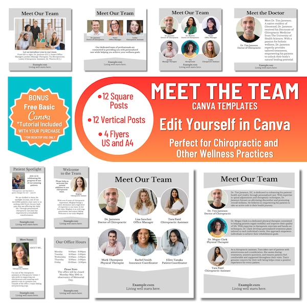 Meet the Team Flyers - Etsy