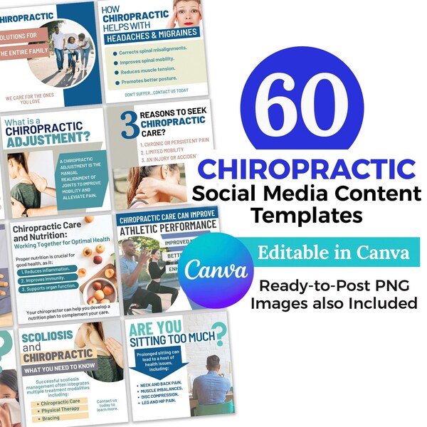 Chiropractic Canva Template - Etsy