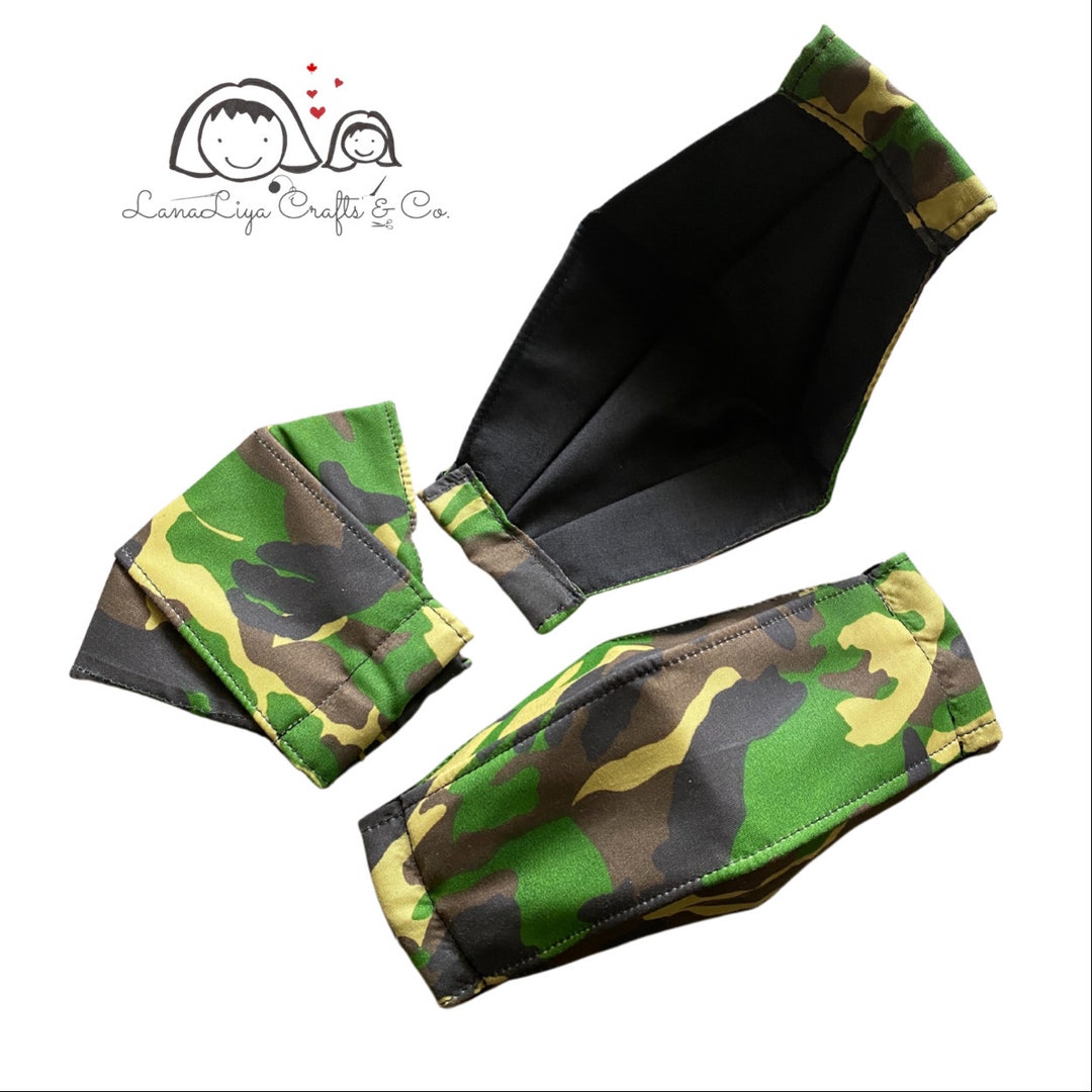 3D Origami Reusable Face Mask - Camo Green - Etsy