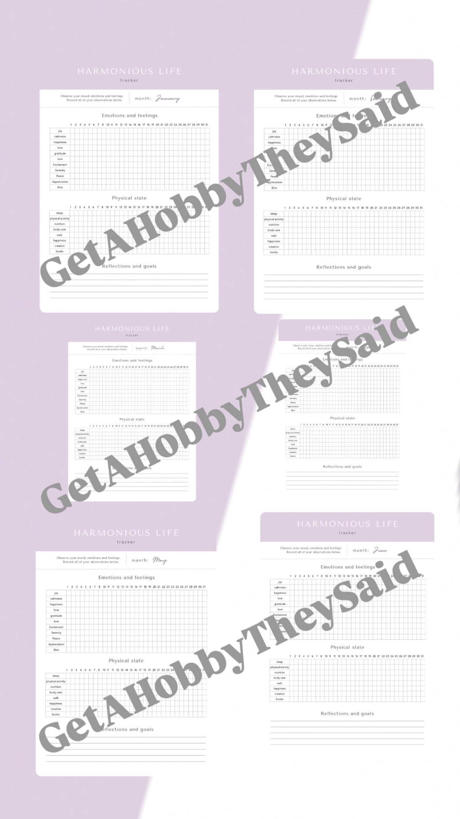 Daily Mood Journal, Mood Tracker, Mental Health Planner, ADHD Daily ...