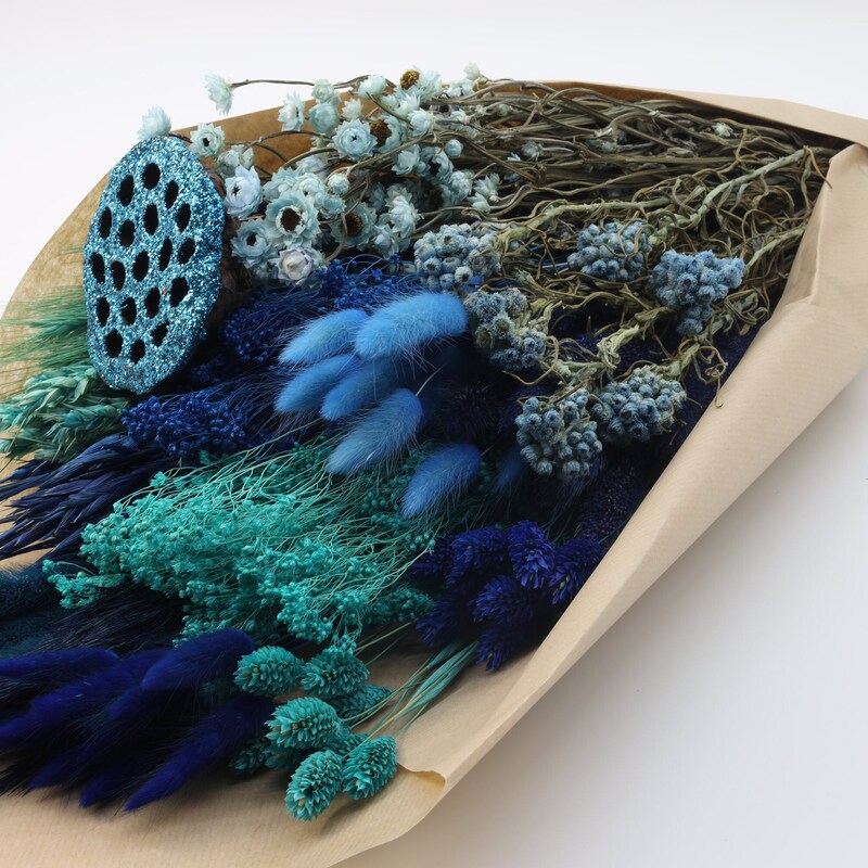 Blue Dried Flowers - Etsy