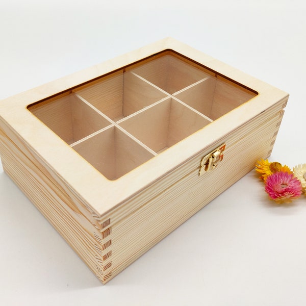 Wooden Tea Box - Etsy
