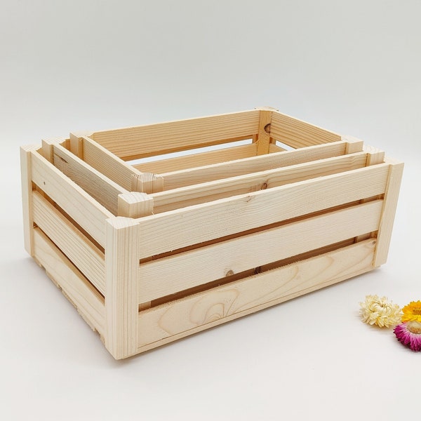 Wooden Storage Crate - Etsy