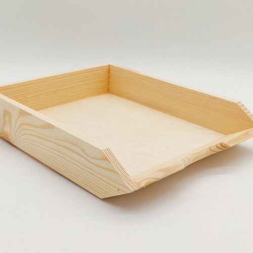 2 STAGES Paper Tray Office File Organizer Wood Desk - Etsy