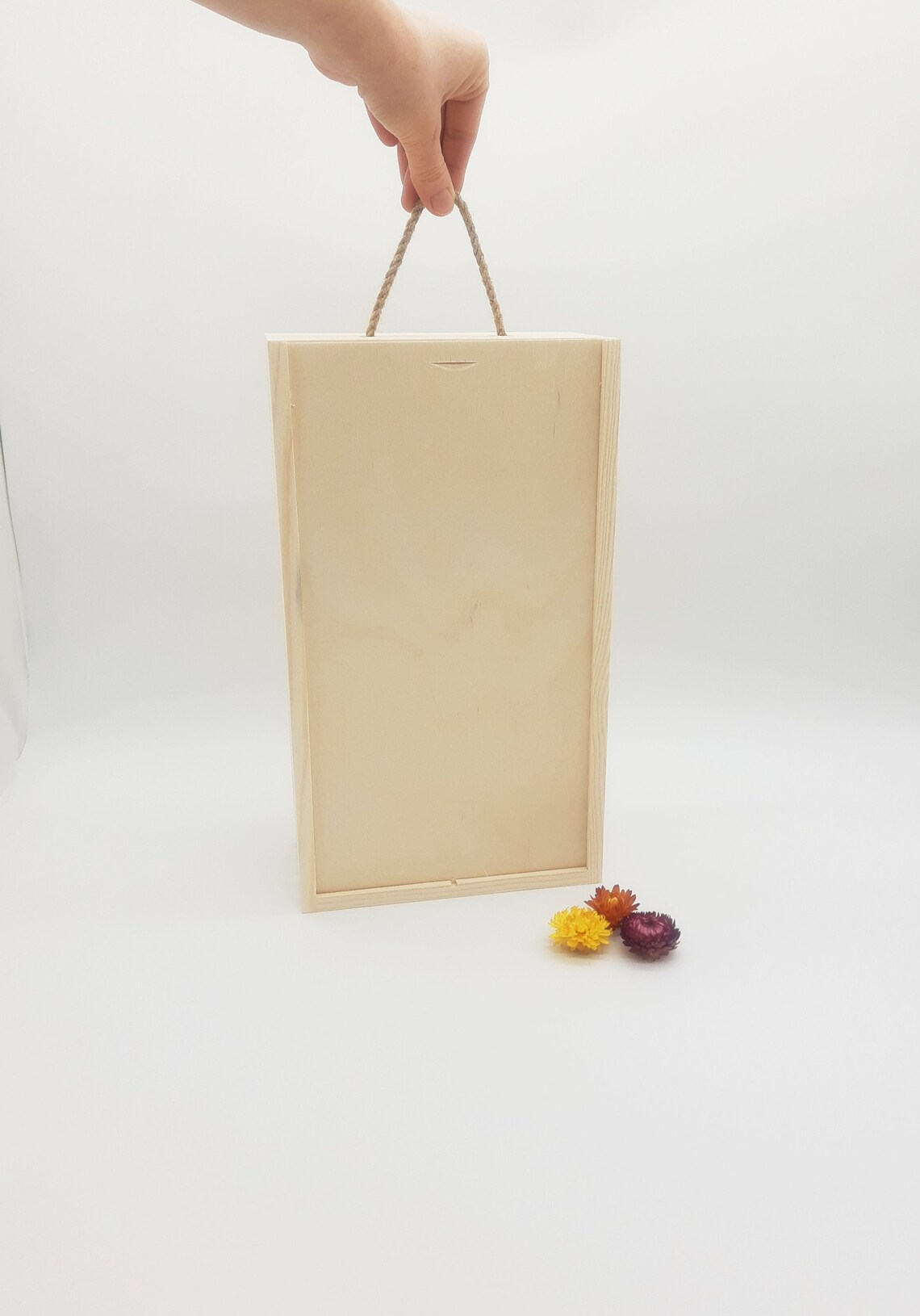 Wine Box for 2 Bottles With Sliding Lid | Wedding Gift | Storage Box ...