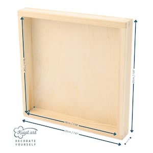 Wooden Shadow Box | Wooden Craft Box | Unfinished Wooden Frame | Blank ...
