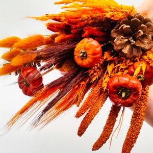 Dried Natural Pumpkins on Sticks | Fall Decoration | Miniature Pumpkins ...