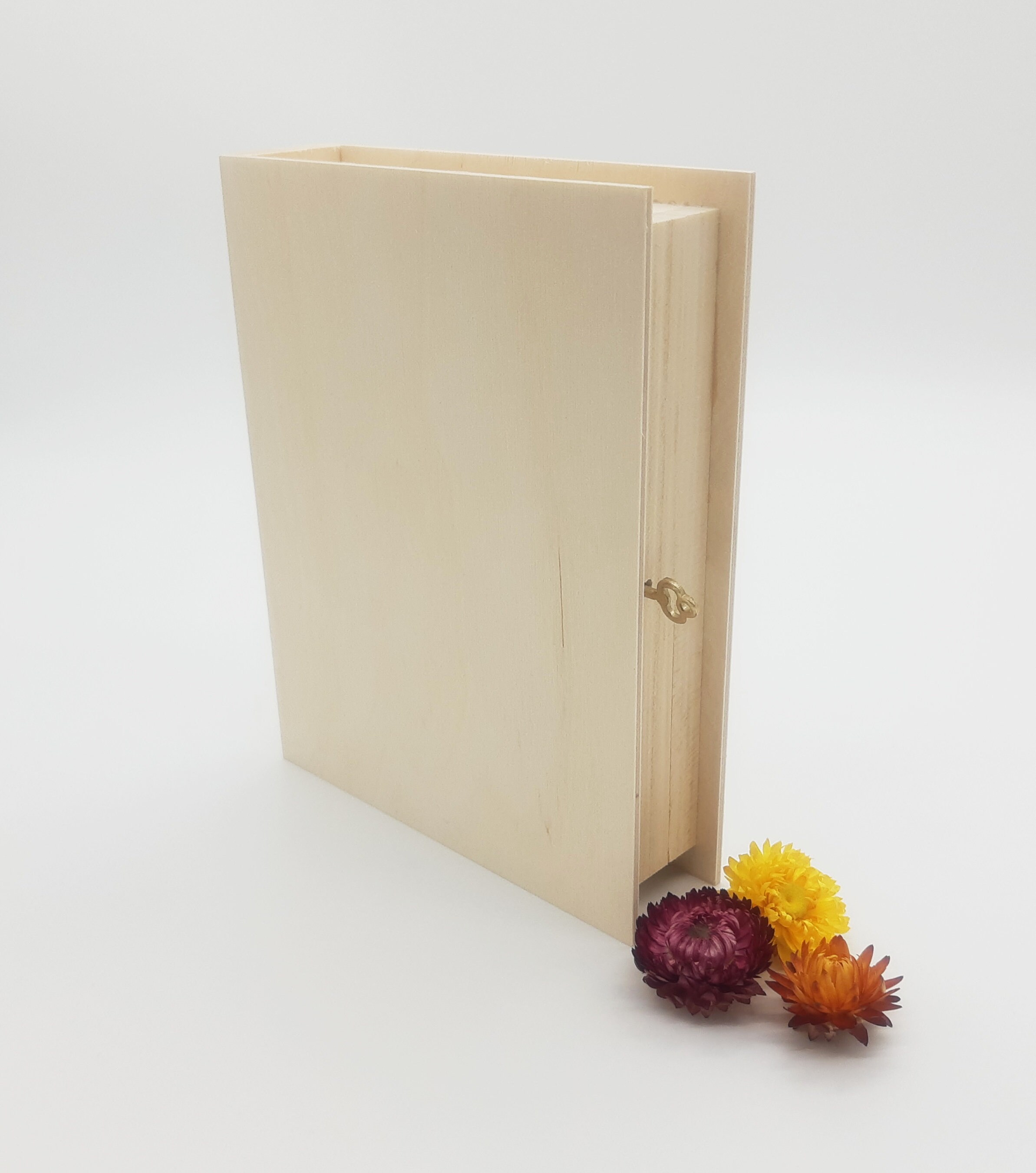 Wooden Book Box With Key Book Lover Gift Box Unfinished - Etsy