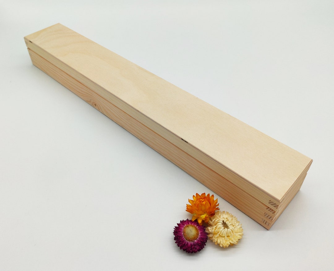 Wooden Long Candle Box | Wooden Box for Candle With Lid | Decoupage Box ...