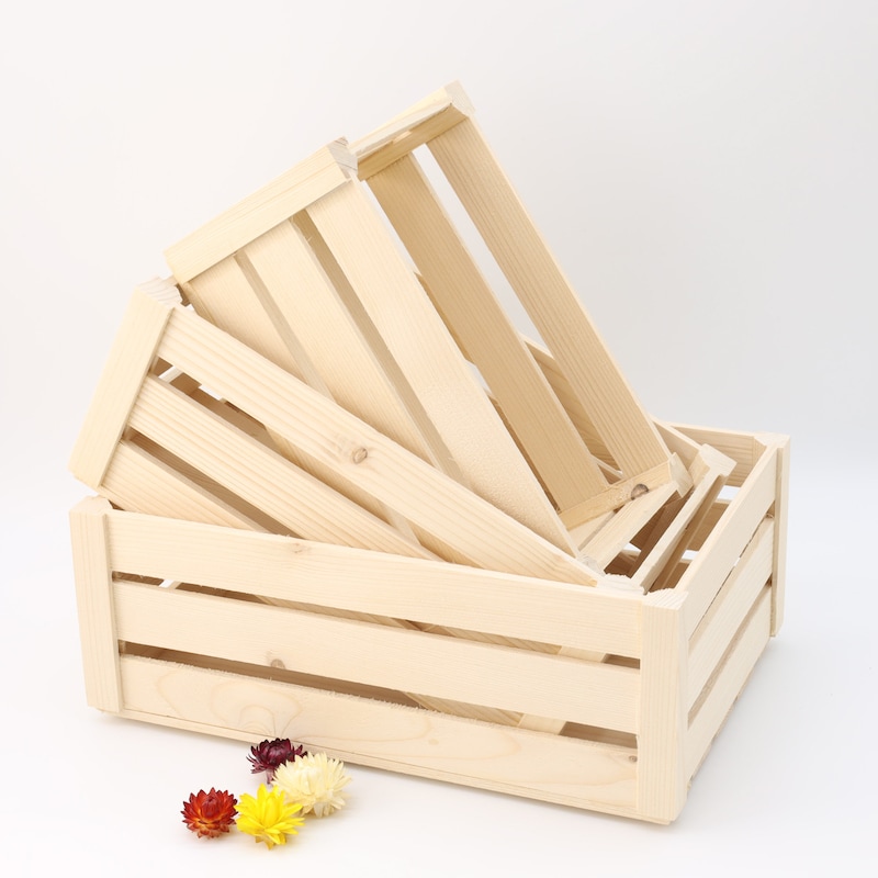 Wooden Storage Crate - Etsy