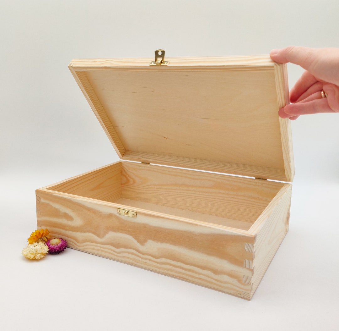 Large Wooden Box With a Latch | Storage Box | Box for Decoration ...