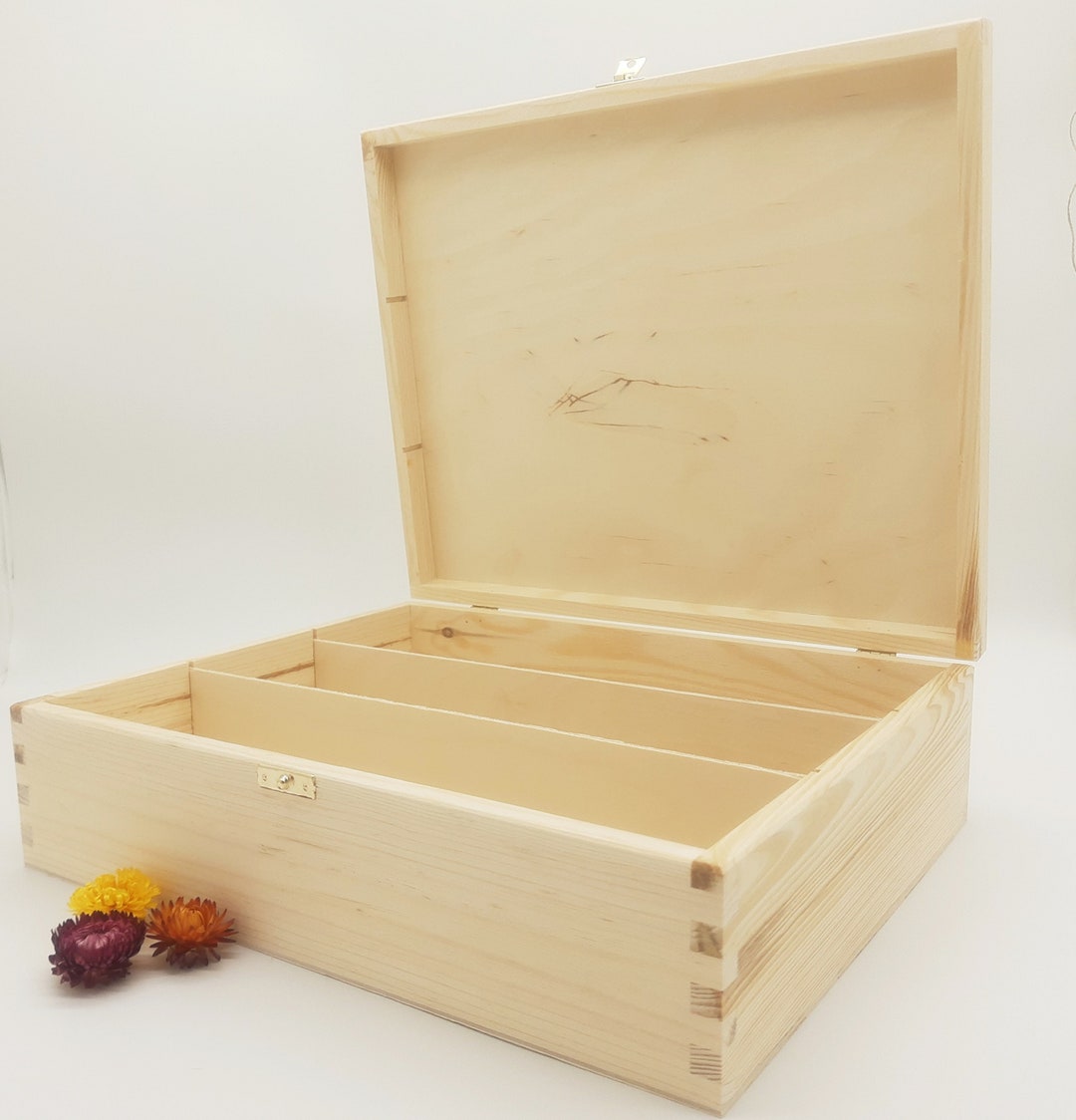 Wine Box for 3 Bottles With Wood Shavings | Wooden Present for Wine ...