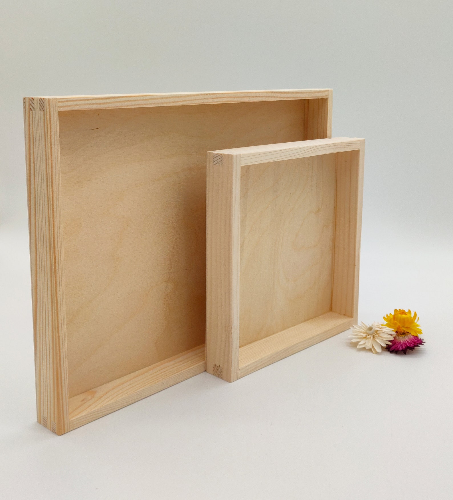 Wooden Shadow Box | Wooden Craft Box | Unfinished Wooden Frame | Blank ...