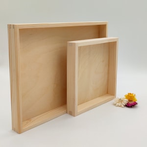 Wooden Shadow Box | Wooden Craft Box | Unfinished Wooden Frame | Blank ...