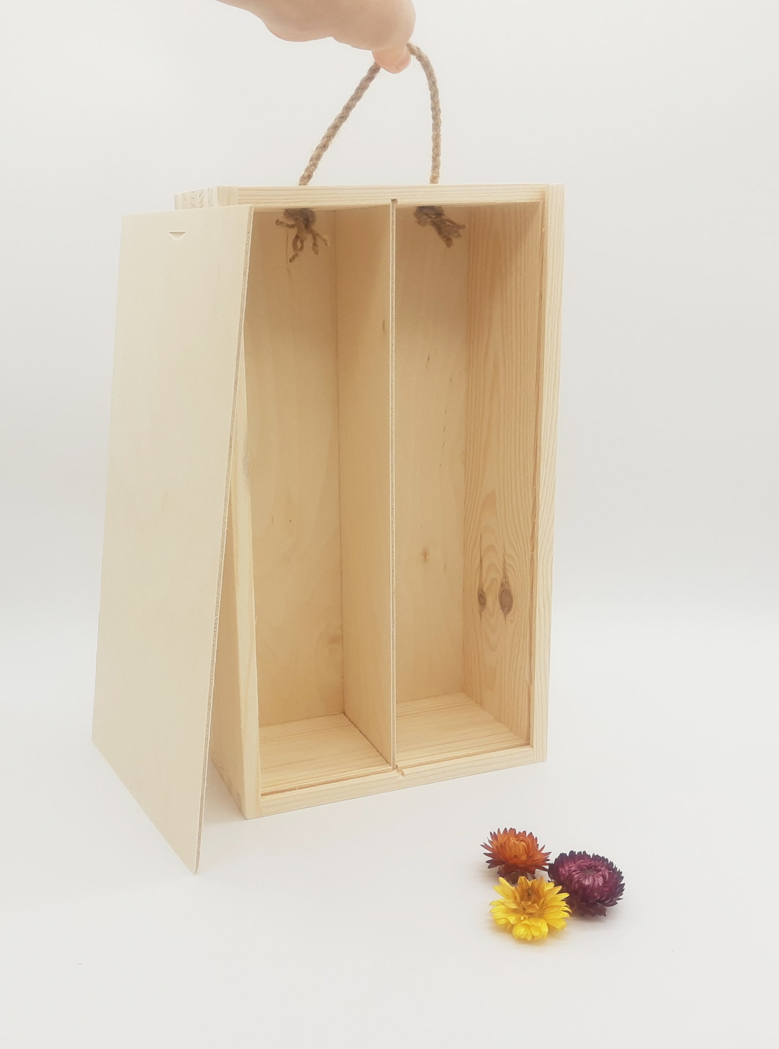 Wine Box for 2 Bottles With Sliding Lid | Wedding Gift | Storage Box ...