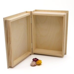 Unfinished Wooden Book Box | Wood Book Box | Book Lover Gift Box ...
