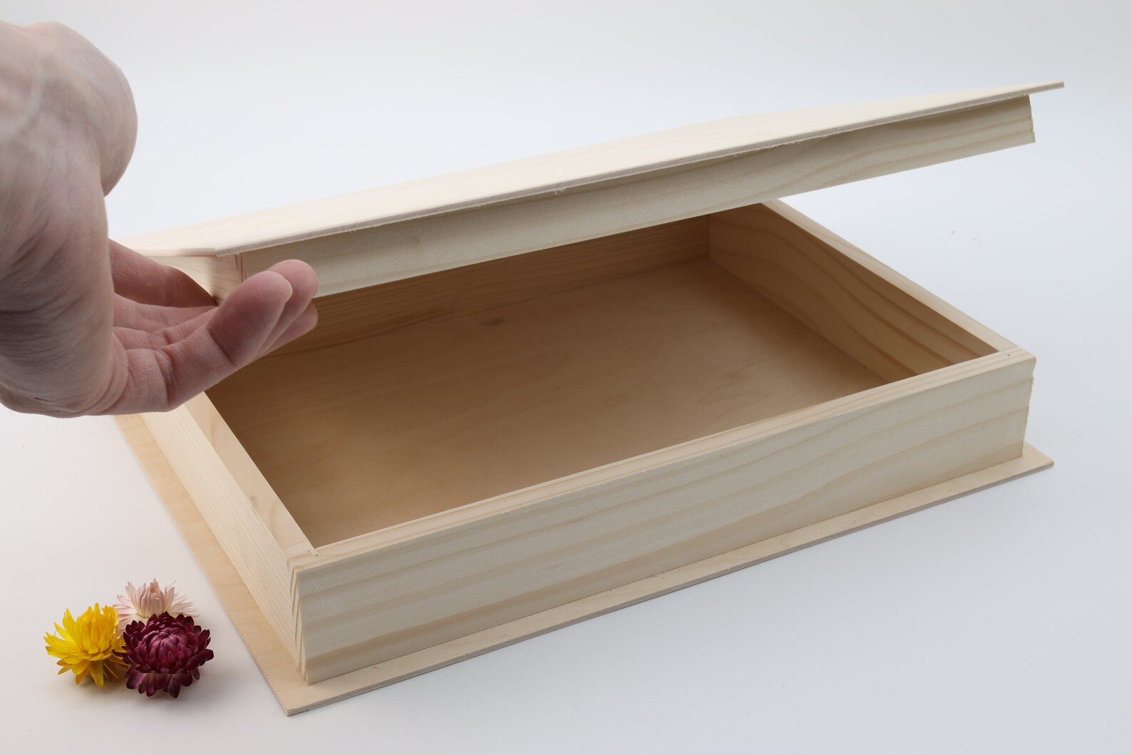 Large Wooden Book Box | Unfinished Wood Box | Book Lover Gift Box ...