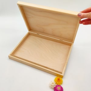 A4 Size Unfinished Wood Box | Large Wooden Box | Wooden Documents ...