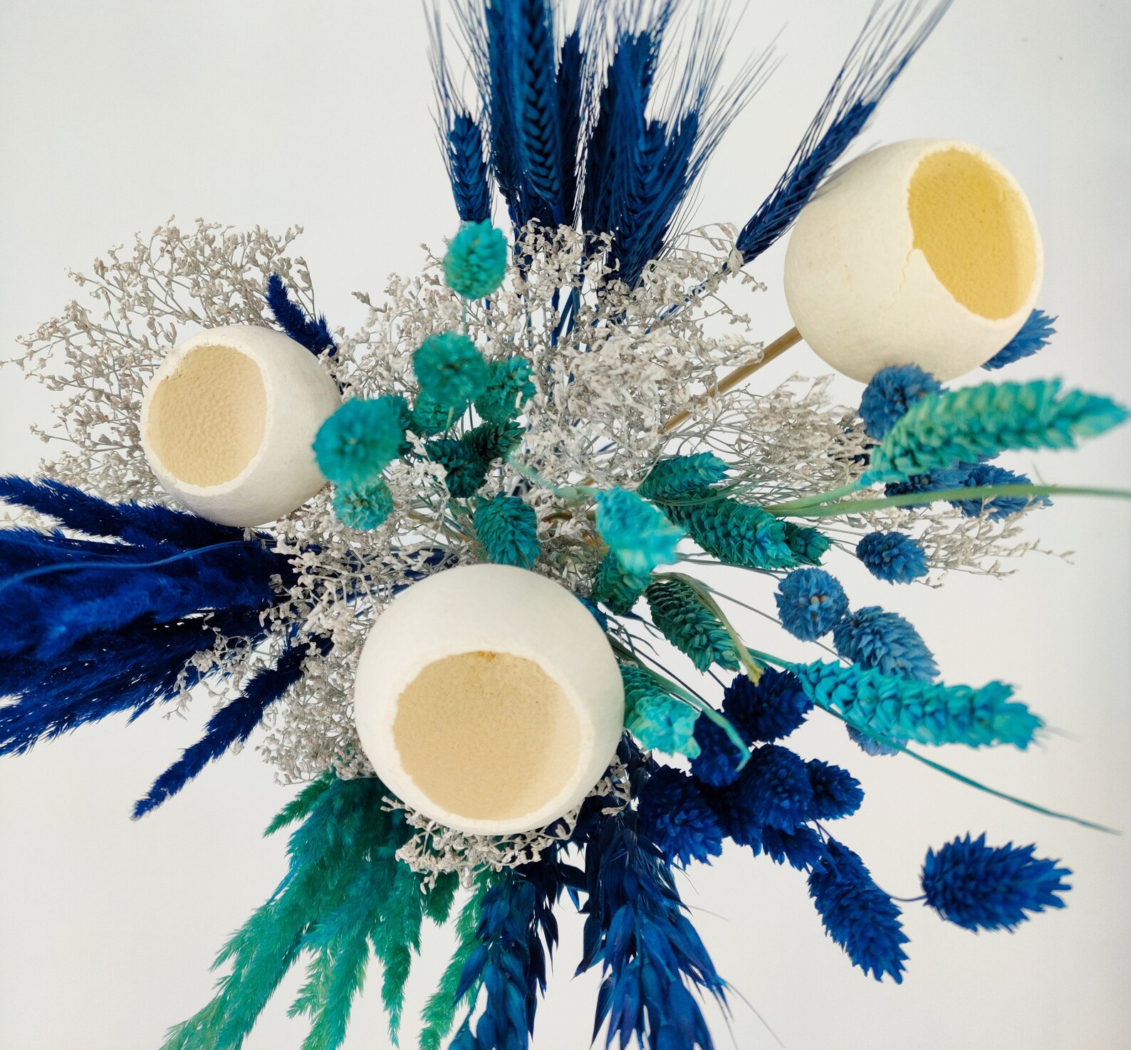 Blue Dried Flowers DIY Dried Flower Bouquet Create Your | Etsy