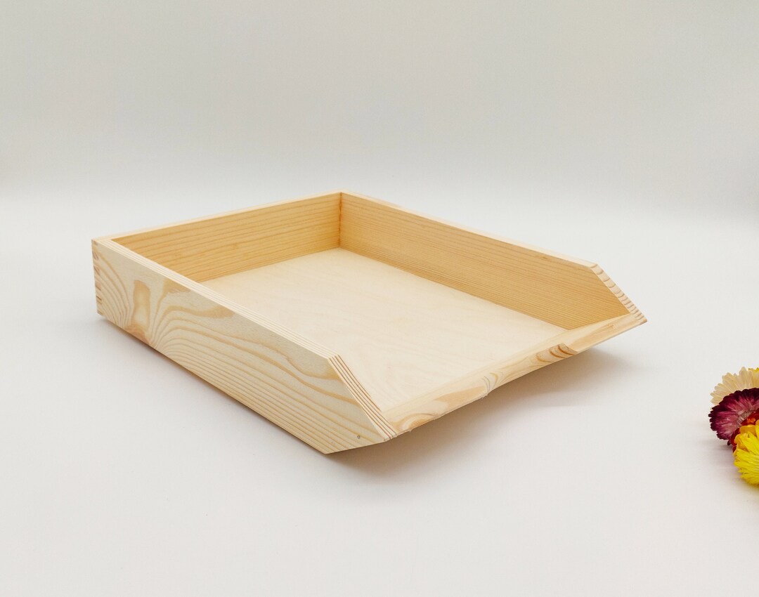 Office Desk Organizer | Wooden A4 Paper Tray | Stacked Paper Tray ...