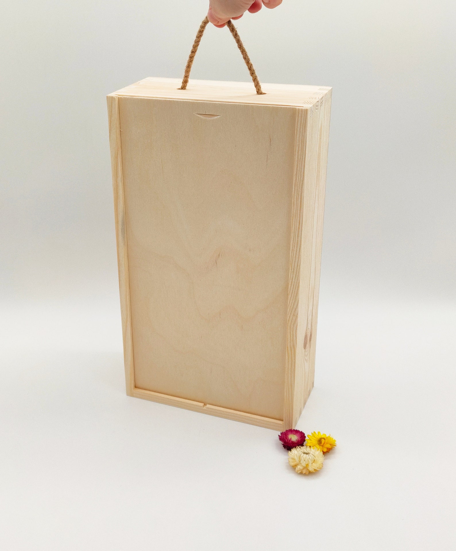 Wine Box for 2 Bottles With Sliding Lid | Wedding Gift | Storage Box ...