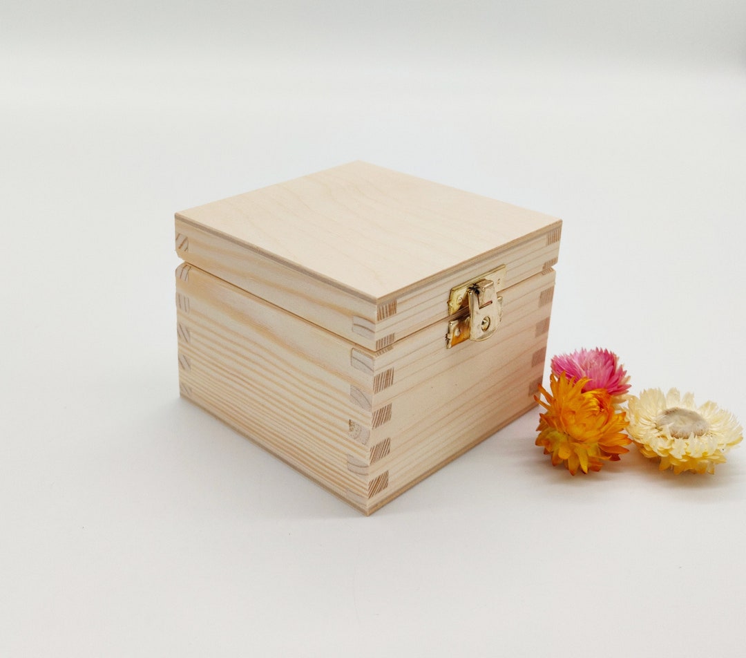 Small Wooden Box With a Latch | Jewelry Box | Wood Storage Box | Gift ...