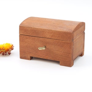 Small Wooden Box With Key in Oak/teak/venge Color | Wood Treasure Chest ...