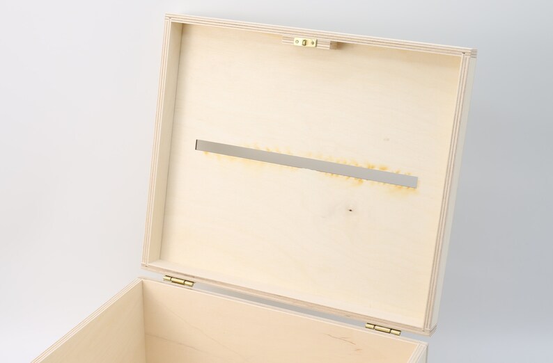 Wooden Wedding Card Box With Key and Slot | Money Card Box for Wedding ...
