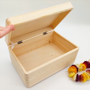 Large Wooden Box | Unfinished Wood Box | Wooden Chest | Jewelry Box ...