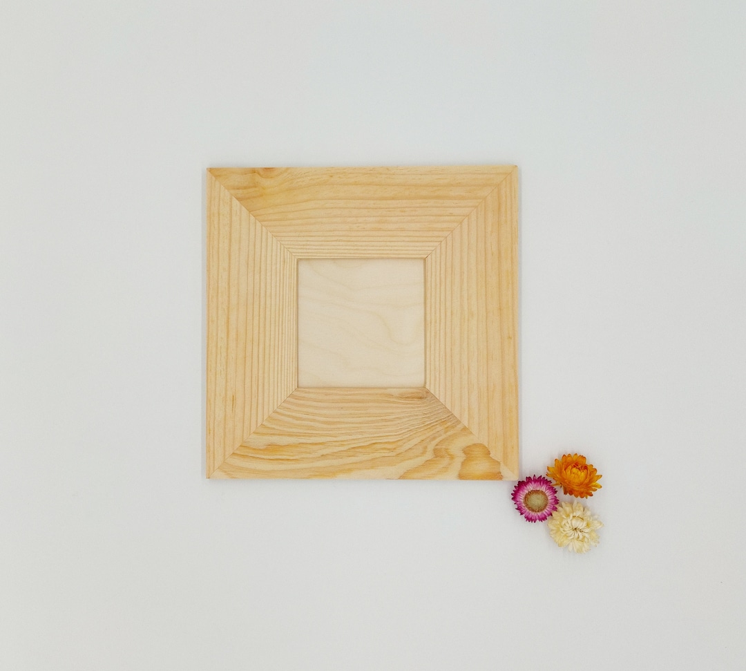 4x4 Wooden Wide Picture Frame Picture Frame for Arts & Crafts Wall ...