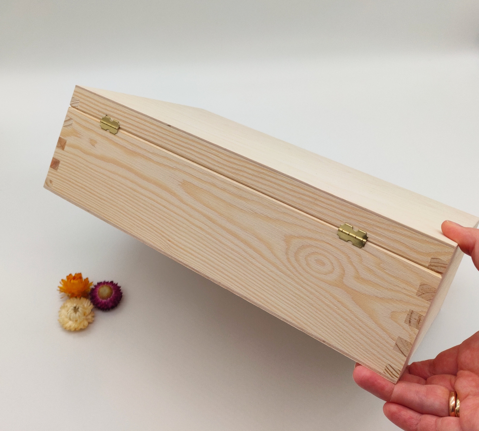 Large Wooden Box With a Latch Storage Box Box for - Etsy