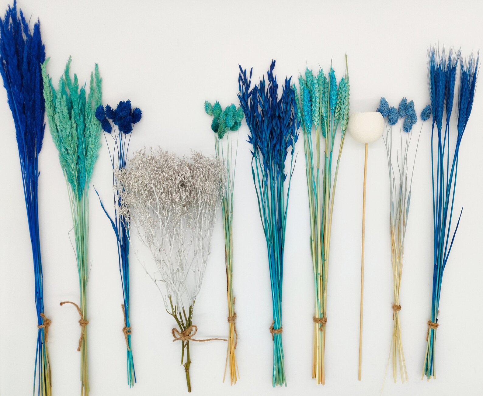 Blue Dried Flowers DIY Dried Flower Bouquet Create Your | Etsy