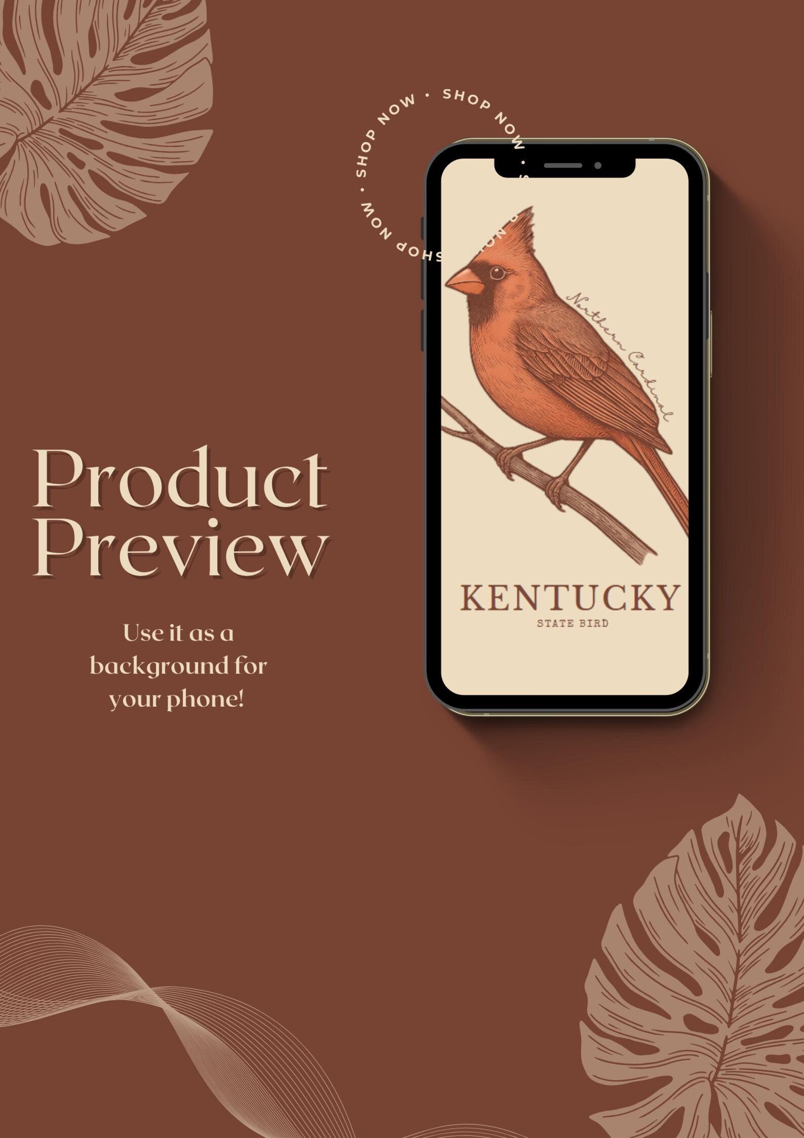 Kentucky State Bird Art Print – Northern Cardinal Vintage Botanical ...
