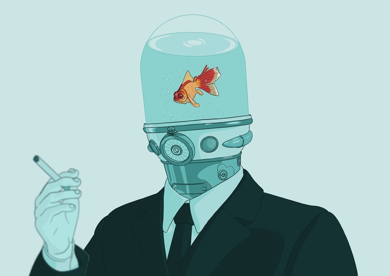 A.J. Carmichael Drawing - Etsy