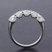 1.50 Ct Round Diamond Claw Set Five Stone Eternity Ring, Platinum - Etsy