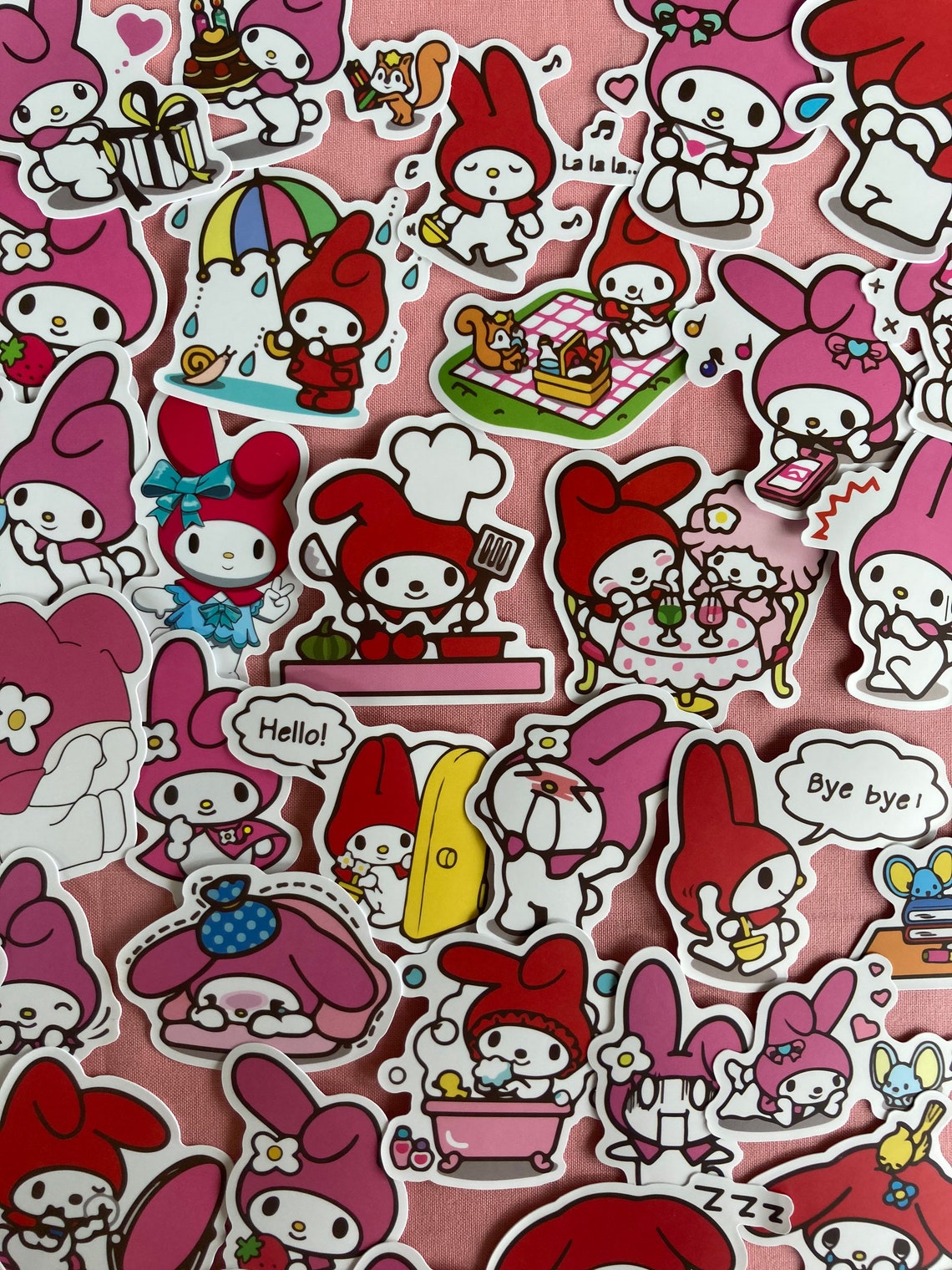 My Melody Sticker Pack5 Count | Etsy