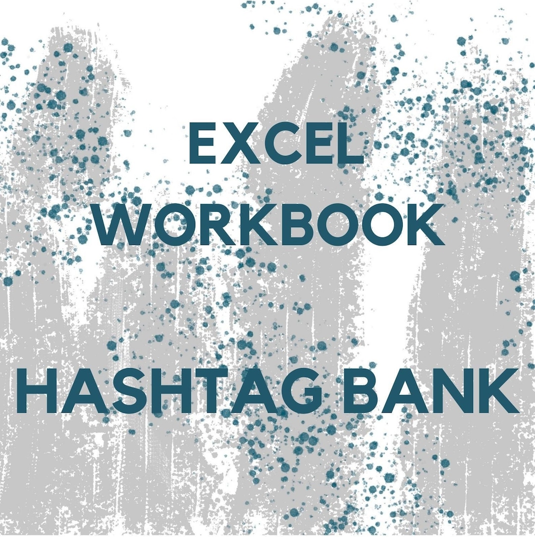 Excel Workbook - Hashtag Bank Template - Social Media Template ...